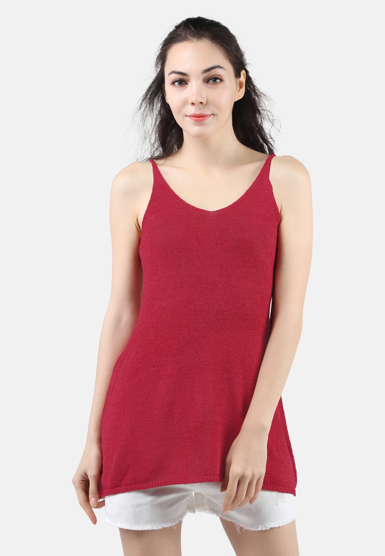 Buy Spaghetti Knitted Tunic Top Online | London Rag China